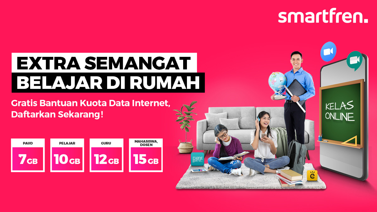 Smartfren Pastikan Penyaluran Bantuan Kuota Data Internet 2021 - CANGGIH ID