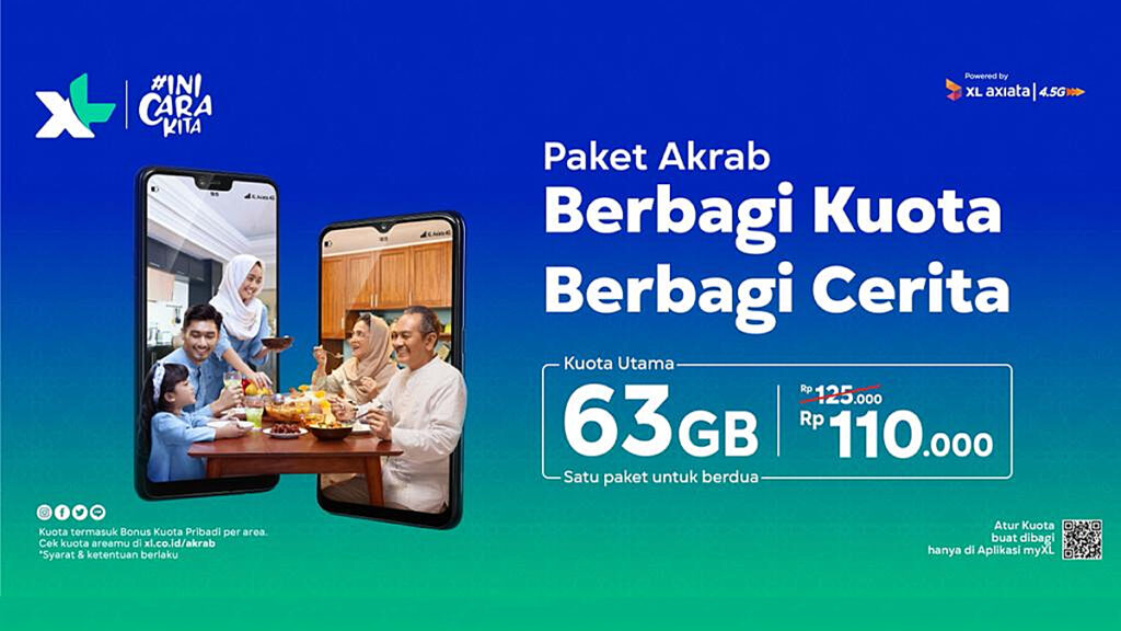 XL Luncurkan Paket “AKRAB”, Mulai 55 Ribu Kuota Bisa Dibagi Ke Keluarga ...