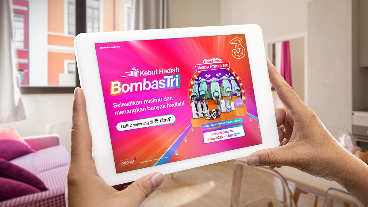 Tri Hadirkan Kejutan Program Kebut Hadiah BombasTri Bagi Pelanggan Setia - CANGGIH ID