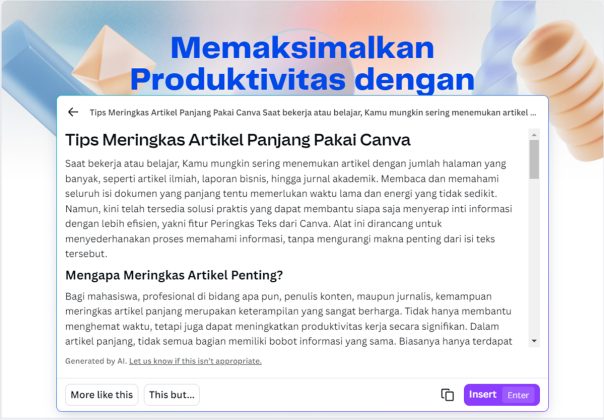 Cara Simpel Meringkas Artikel Panjang Pakai Canva - CANGGIH ID