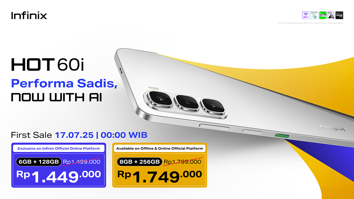 Infinix HOT 60i Resmi Meluncur di Indonesia: AI Lengkap dan Performa Andal di Harga Rp1 Jutaan ...