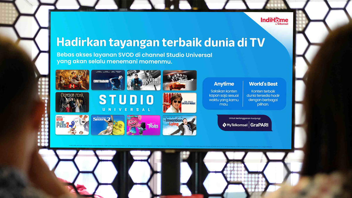 Telkomsel Hadirkan Studio Universal di IndiHome TV - CANGGIH ID