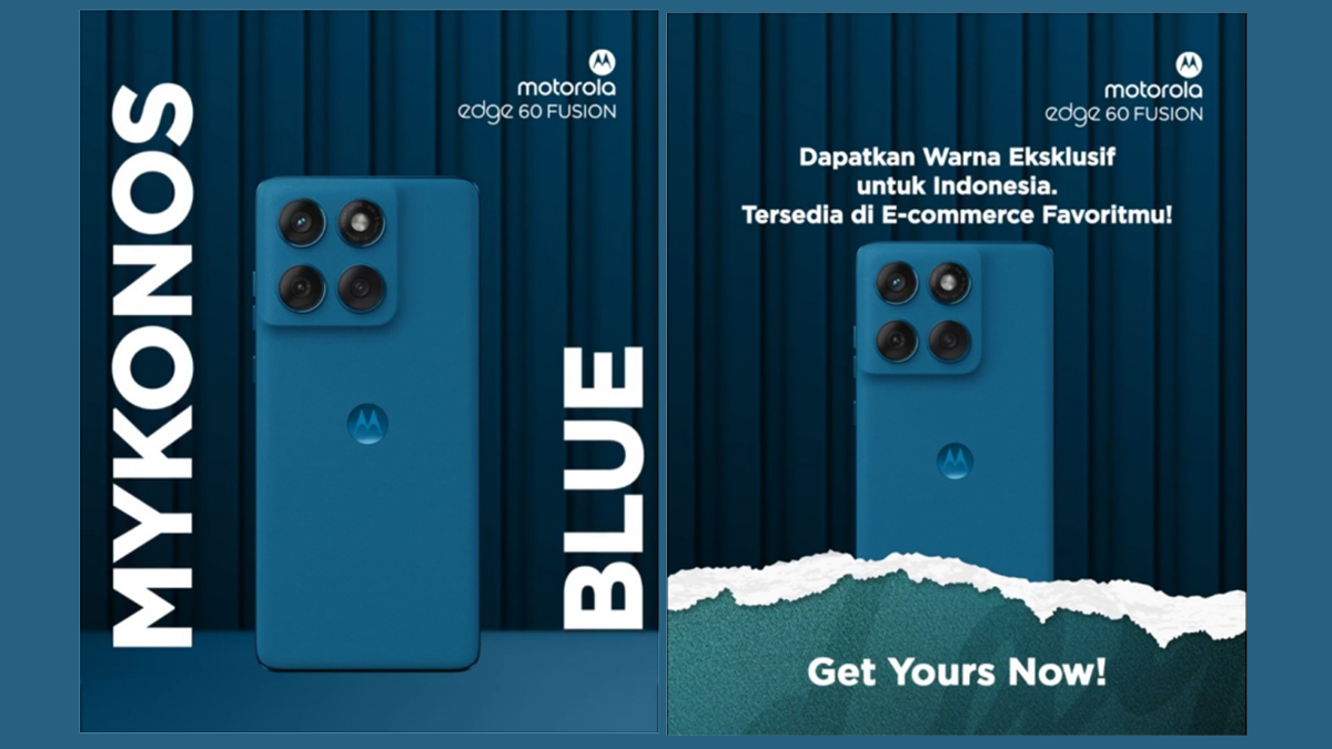 Motorola edge 60 FUSION Hadirkan Warna Eksklusif Pantone® Mykonos Blue ...